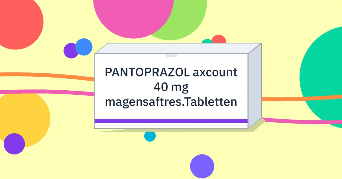 Symbolbild: Packung mit der Aufschrift PANTOPRAZOL axcount 40 mg magensaftres.Tabletten (PZN 11868380) – Verfügbarkeit und Bezug in Apotheken in Frankfurt am Main