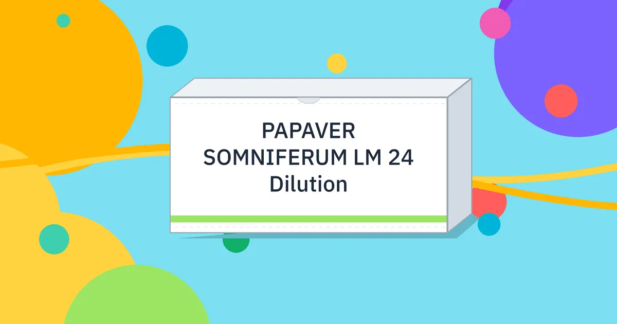 Symbolbild: Packung mit der Aufschrift PAPAVER SOMNIFERUM LM 24 Dilution (PZN 12975994) – Verfügbarkeit und Bezug in Apotheken in Frankfurt am Main