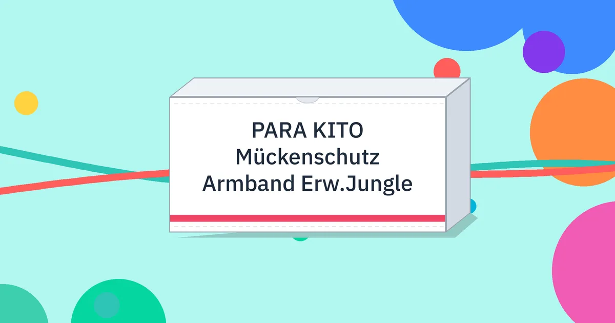 Symbolbild: Packung mit der Aufschrift PARA KITO Mückenschutz Armband Erw.Jungle (PZN 19164460) – Verfügbarkeit und Bezug in Apotheken in Frankfurt am Main