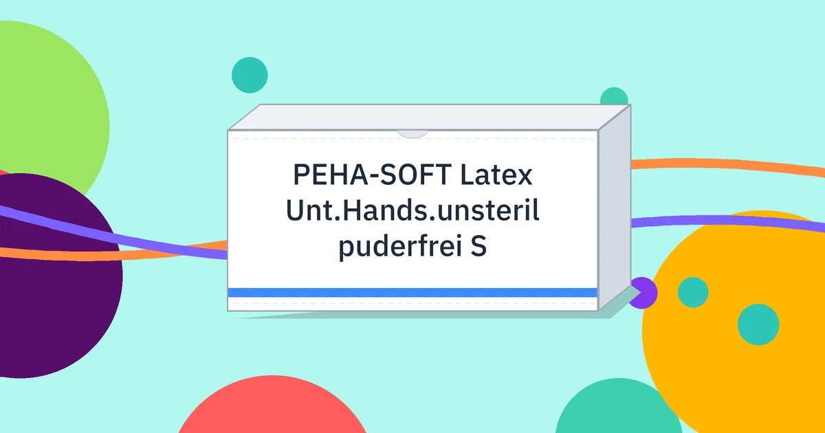 Symbolbild: Packung mit der Aufschrift PEHA-SOFT Latex Unt.Hands.unsteril puderfrei S (PZN 07126879) – Verfügbarkeit und Bezug in Apotheken in Frankfurt am Main