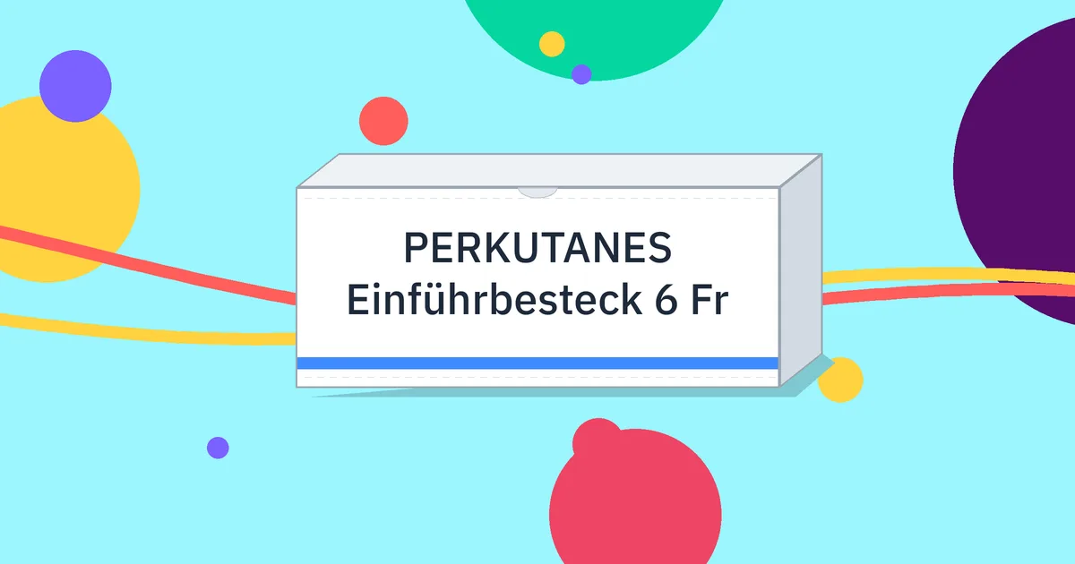 Symbolbild: Packung mit der Aufschrift PERKUTANES Einführbesteck 6 Fr (PZN 07654437) – Verfügbarkeit und Bezug in Apotheken in Frankfurt am Main
