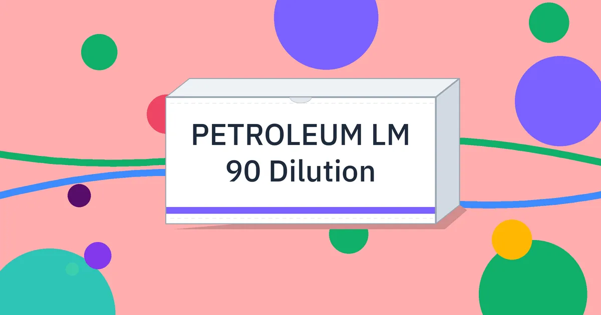 Symbolbild: Packung mit der Aufschrift PETROLEUM LM 90 Dilution (PZN 12977929) – Verfügbarkeit und Bezug in Apotheken in Frankfurt am Main