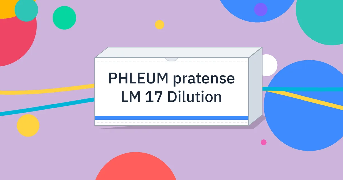 Symbolbild: Packung mit der Aufschrift PHLEUM pratense LM 17 Dilution (PZN 13638862) – Verfügbarkeit und Bezug in Apotheken in Frankfurt am Main