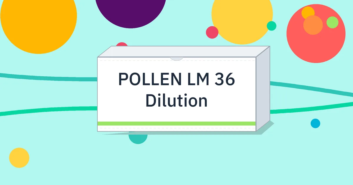 Symbolbild: Packung mit der Aufschrift POLLEN LM 36 Dilution (PZN 13043554) – Verfügbarkeit und Bezug in Apotheken in Frankfurt am Main