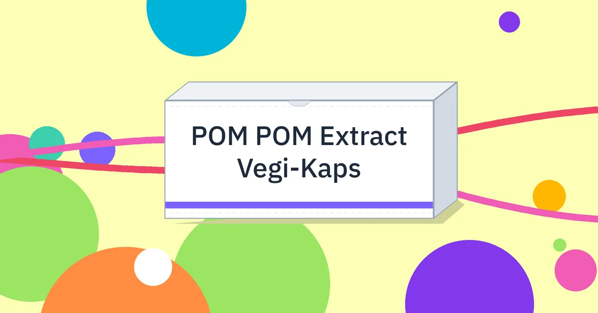 Symbolbild: Packung mit der Aufschrift POM POM Extract Vegi-Kaps (PZN 06432574) – Verfügbarkeit und Bezug in Apotheken in Frankfurt am Main