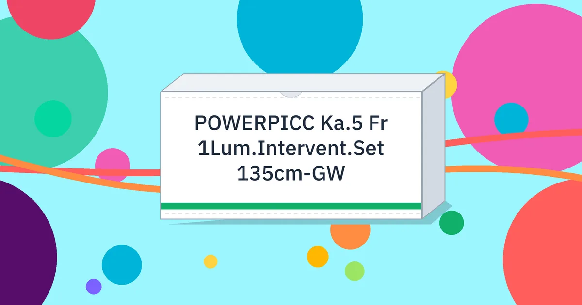Symbolbild: Packung mit der Aufschrift POWERPICC Ka.5 Fr 1Lum.Intervent.Set 135cm-GW (PZN 12398315) – Verfügbarkeit und Bezug in Apotheken in Frankfurt am Main