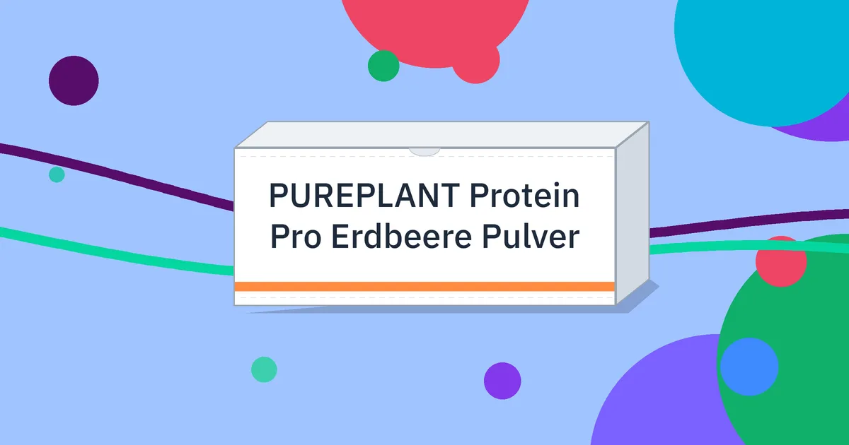 Symbolbild: Packung mit der Aufschrift PUREPLANT Protein Pro Erdbeere Pulver (PZN 20865268) – Verfügbarkeit und Bezug in Apotheken in Frankfurt am Main