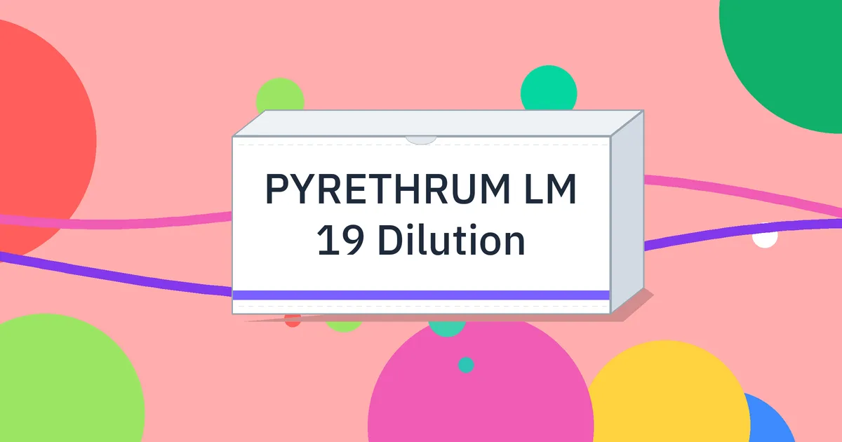 Symbolbild: Packung mit der Aufschrift PYRETHRUM LM 19 Dilution (PZN 13671865) – Verfügbarkeit und Bezug in Apotheken in Frankfurt am Main