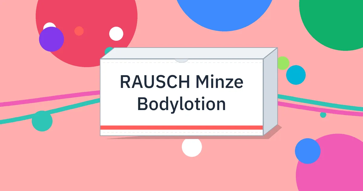 Symbolbild: Packung mit der Aufschrift RAUSCH Minze Bodylotion (PZN 15197095) – Verfügbarkeit und Bezug in Apotheken in Frankfurt am Main