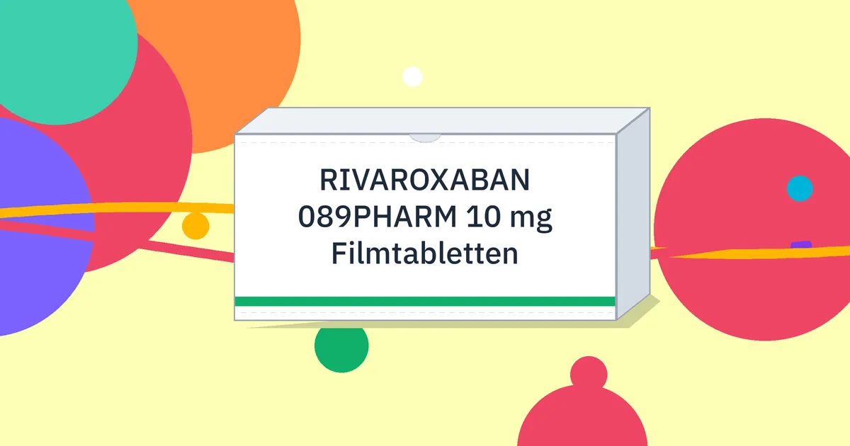 Symbolbild: Packung mit der Aufschrift RIVAROXABAN 089PHARM 10 mg Filmtabletten (PZN 18793047) – Verfügbarkeit und Bezug in Apotheken in Frankfurt am Main