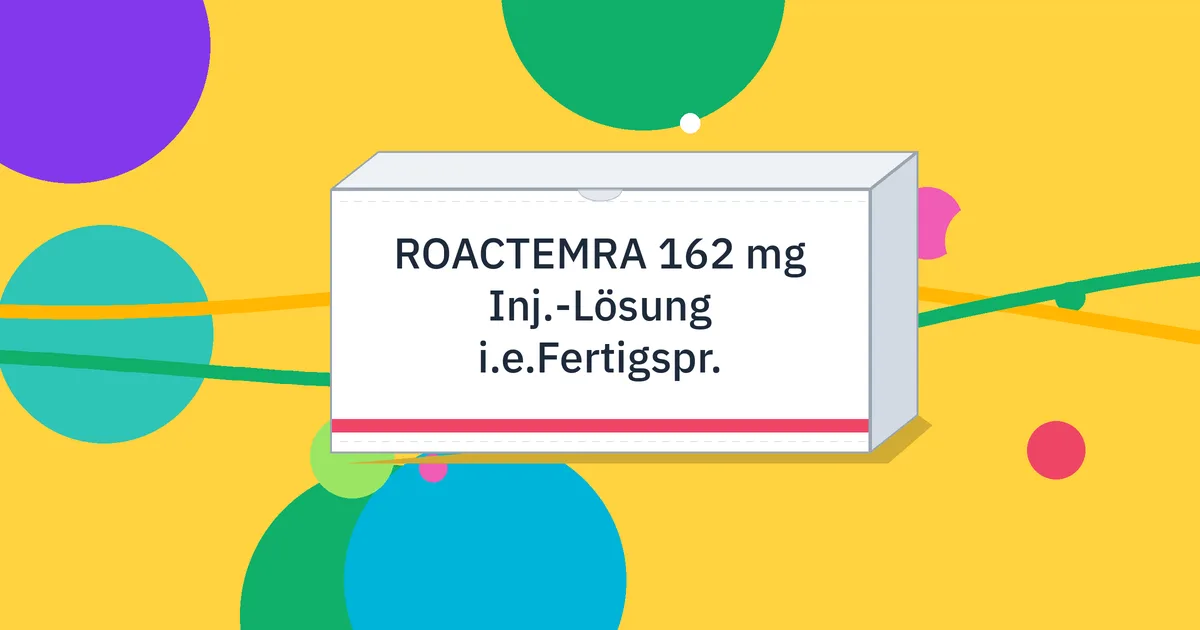 Symbolbild: Packung mit der Aufschrift ROACTEMRA 162 mg Inj.-Lösung i.e.Fertigspr. (PZN 11105647) – Verfügbarkeit und Bezug in Apotheken in Frankfurt am Main