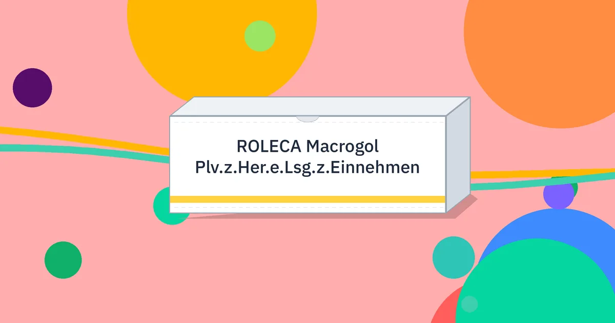 Symbolbild: Packung mit der Aufschrift ROLECA Macrogol Plv.z.Her.e.Lsg.z.Einnehmen (PZN 17440068) – Verfügbarkeit und Bezug in Apotheken in Frankfurt am Main