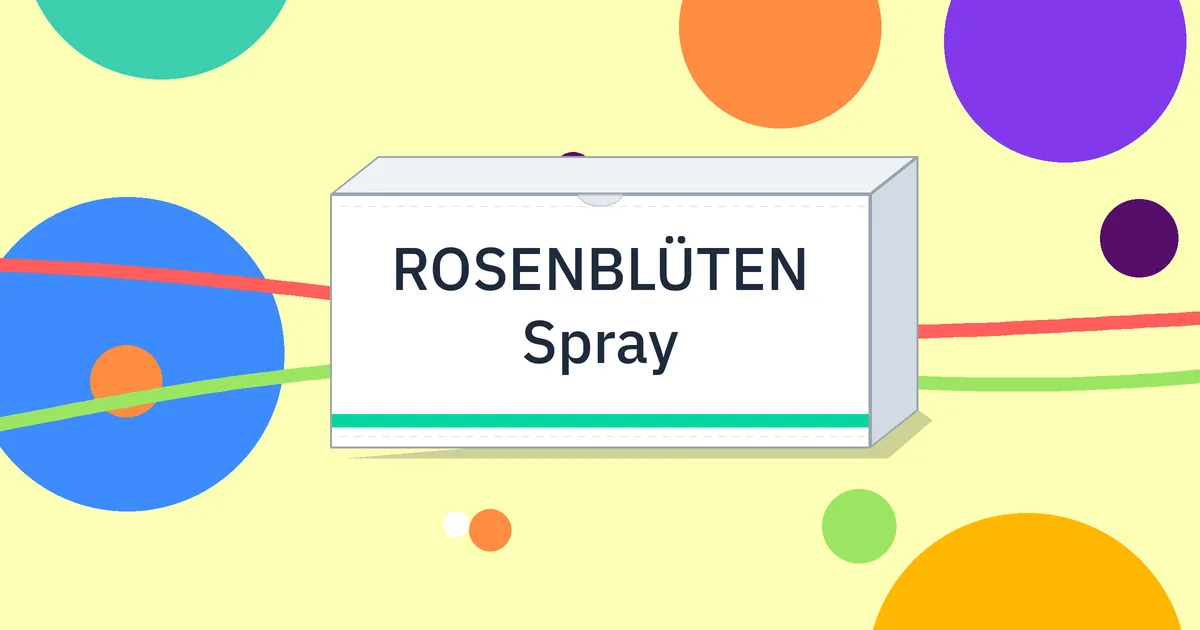 Symbolbild: Packung mit der Aufschrift ROSENBLÜTEN Spray (PZN 11713499) – Verfügbarkeit und Bezug in Apotheken in Frankfurt am Main