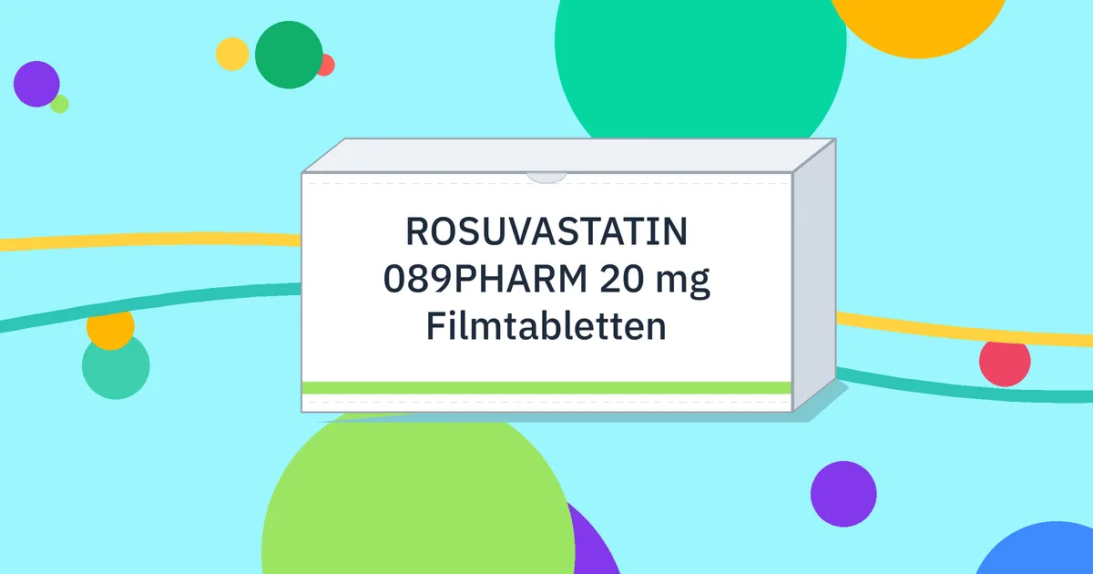 Symbolbild: Packung mit der Aufschrift ROSUVASTATIN 089PHARM 20 mg Filmtabletten (PZN 20329311) – Verfügbarkeit und Bezug in Apotheken in Frankfurt am Main
