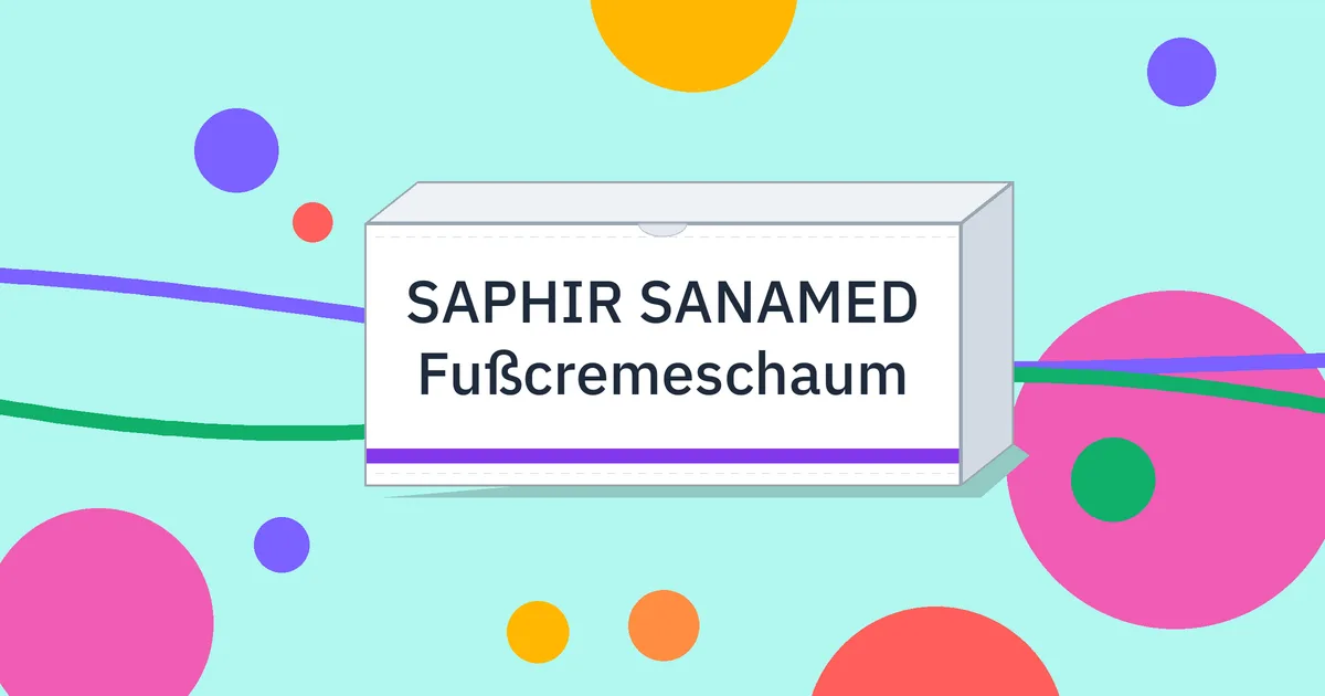Symbolbild: Packung mit der Aufschrift SAPHIR SANAMED Fußcremeschaum (PZN 10040213) – Verfügbarkeit und Bezug in Apotheken in Frankfurt am Main