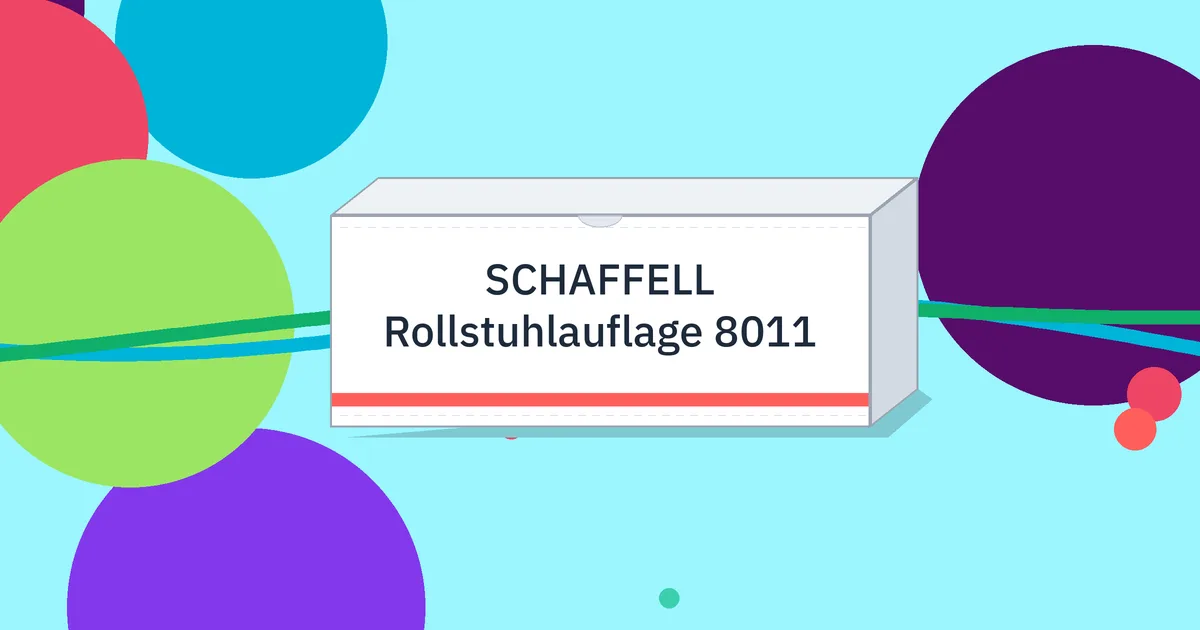 Symbolbild: Packung mit der Aufschrift SCHAFFELL Rollstuhlauflage 8011 (PZN 09170324) – Verfügbarkeit und Bezug in Apotheken in Frankfurt am Main