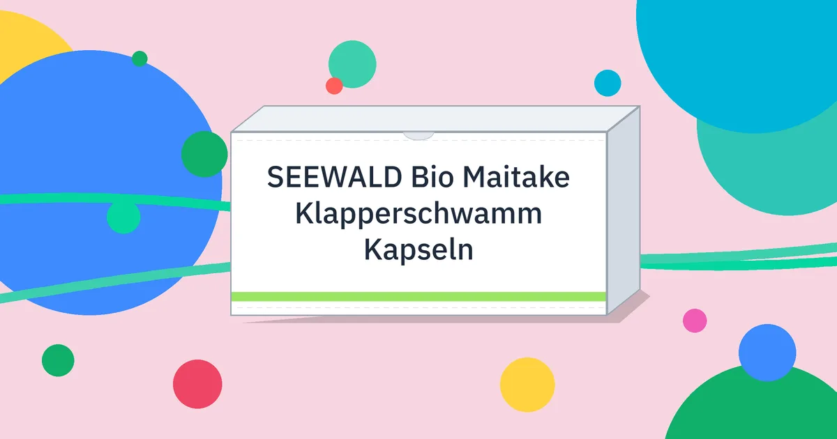 Symbolbild: Packung mit der Aufschrift SEEWALD Bio Maitake Klapperschwamm Kapseln (PZN 20164241) – Verfügbarkeit und Bezug in Apotheken in Frankfurt am Main
