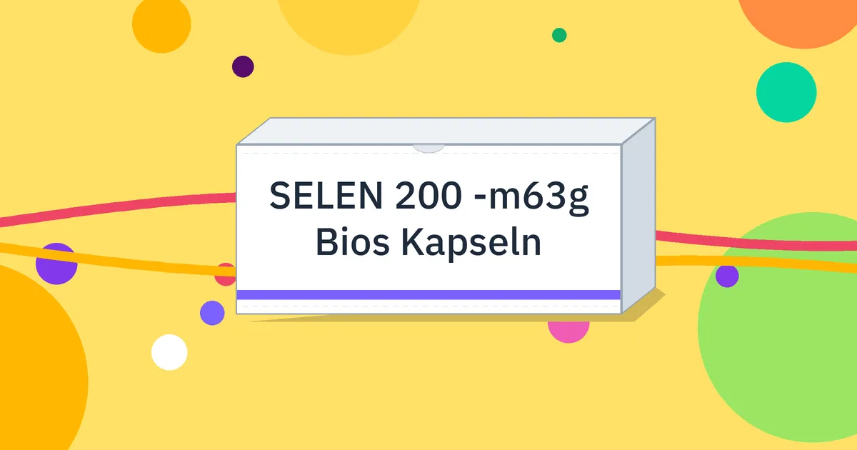 Symbolbild: Packung mit der Aufschrift SELEN 200 -m63g Bios Kapseln (PZN 06705204) – Verfügbarkeit und Bezug in Apotheken in Frankfurt am Main
