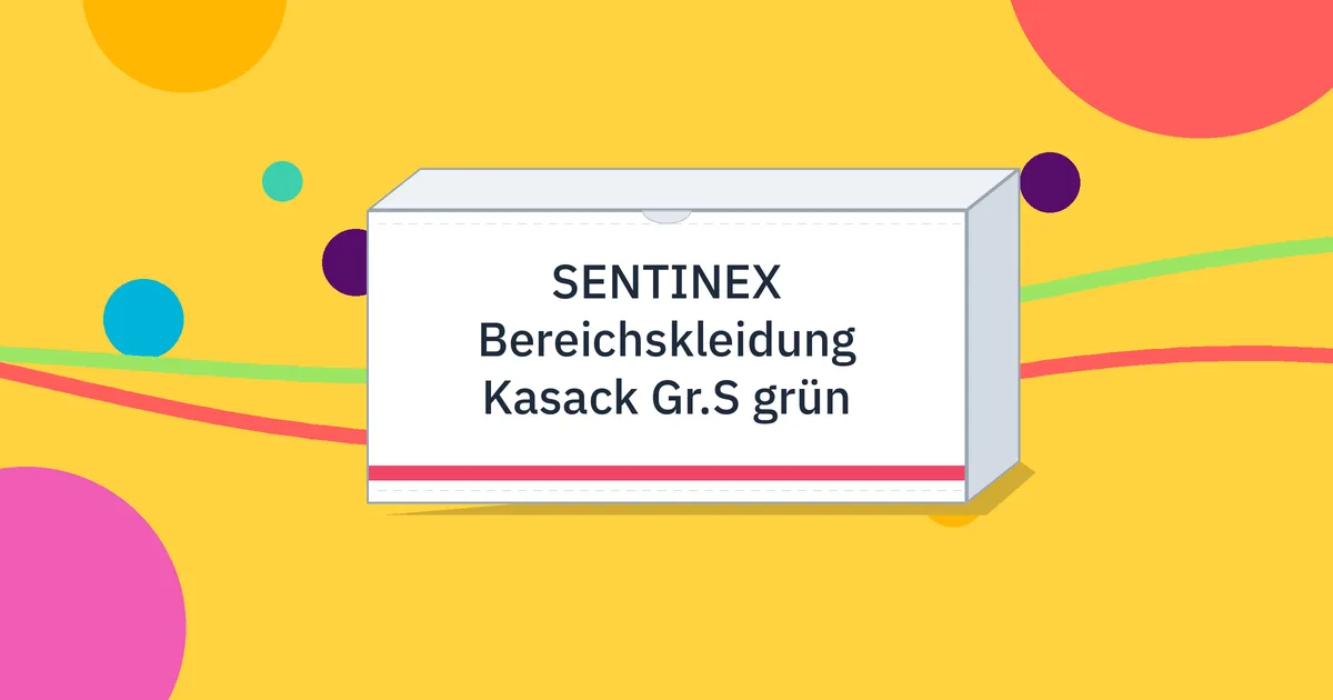 Symbolbild: Packung mit der Aufschrift SENTINEX Bereichskleidung Kasack Gr.S grün (PZN 09286185) – Verfügbarkeit und Bezug in Apotheken in Frankfurt am Main