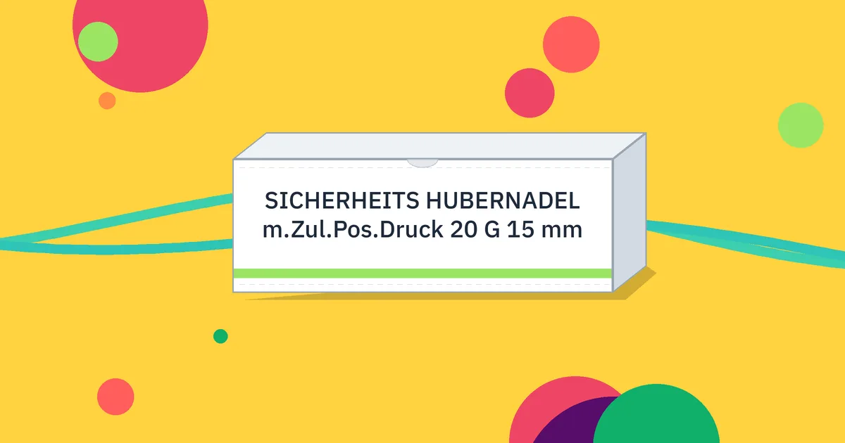 Symbolbild: Packung mit der Aufschrift SICHERHEITS HUBERNADEL m.Zul.Pos.Druck 20 G 15 mm (PZN 14322500) – Verfügbarkeit und Bezug in Apotheken in Frankfurt am Main