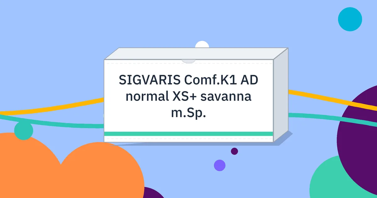 Symbolbild: Packung mit der Aufschrift SIGVARIS Comf.K1 AD normal XS+ savanna m.Sp. (PZN 17094318) – Verfügbarkeit und Bezug in Apotheken in Frankfurt am Main
