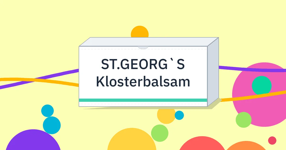 Symbolbild: Packung mit der Aufschrift ST.GEORG`S Klosterbalsam (PZN 01628835) – Verfügbarkeit und Bezug in Apotheken in Frankfurt am Main