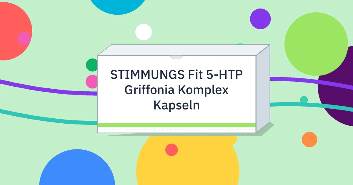 Symbolbild: Packung mit der Aufschrift STIMMUNGS Fit 5-HTP Griffonia Komplex Kapseln (PZN 17230543) – Verfügbarkeit und Bezug in Apotheken in Frankfurt am Main