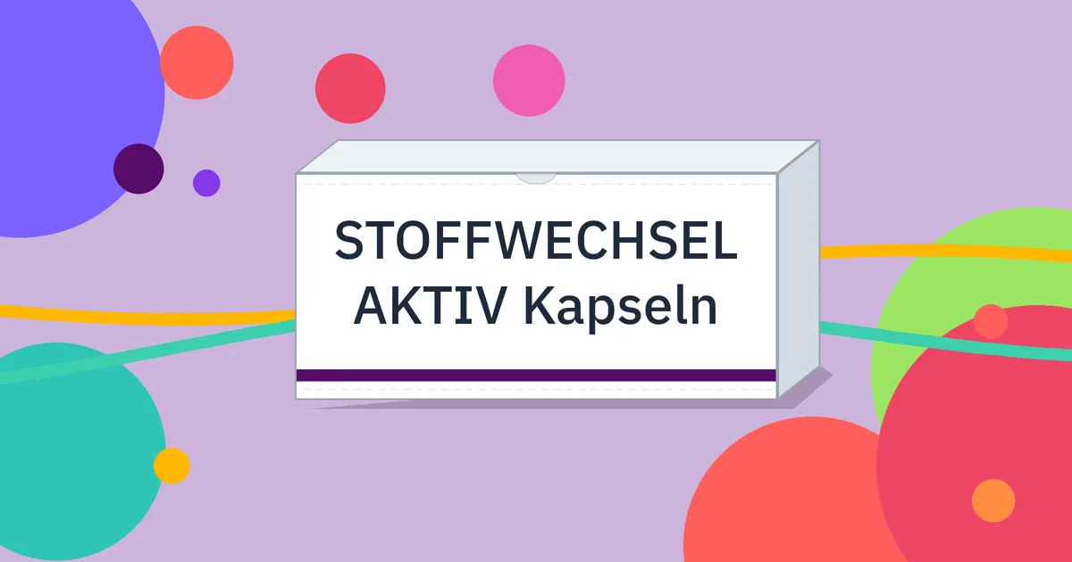 Symbolbild: Packung mit der Aufschrift STOFFWECHSEL AKTIV Kapseln (PZN 19448430) – Verfügbarkeit und Bezug in Apotheken in Frankfurt am Main