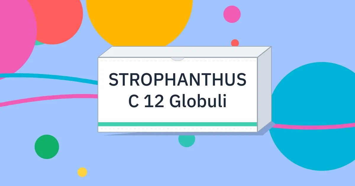 Symbolbild: Packung mit der Aufschrift STROPHANTHUS C 12 Globuli (PZN 19717108) – Verfügbarkeit und Bezug in Apotheken in Frankfurt am Main