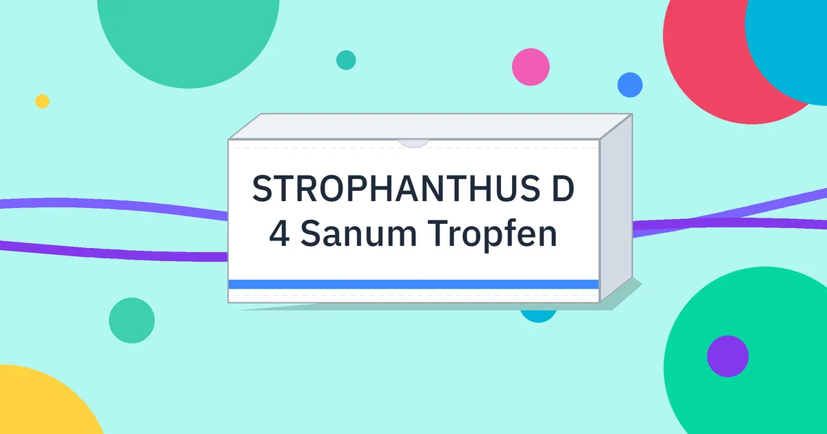 Symbolbild: Packung mit der Aufschrift STROPHANTHUS D 4 Sanum Tropfen (PZN 04231558) – Verfügbarkeit und Bezug in Apotheken in Frankfurt am Main