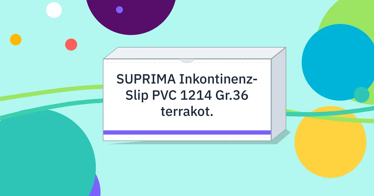 Symbolbild: Packung mit der Aufschrift SUPRIMA Inkontinenz-Slip PVC 1214 Gr.36 terrakot. (PZN 01404886) – Verfügbarkeit und Bezug in Apotheken in Frankfurt am Main