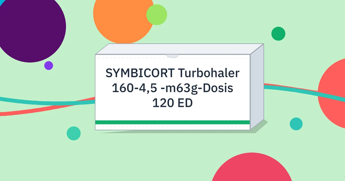 Symbolbild: Packung mit der Aufschrift SYMBICORT Turbohaler 160-4,5 -m63g-Dosis 120 ED (PZN 08844418) – Verfügbarkeit und Bezug in Apotheken in Frankfurt am Main