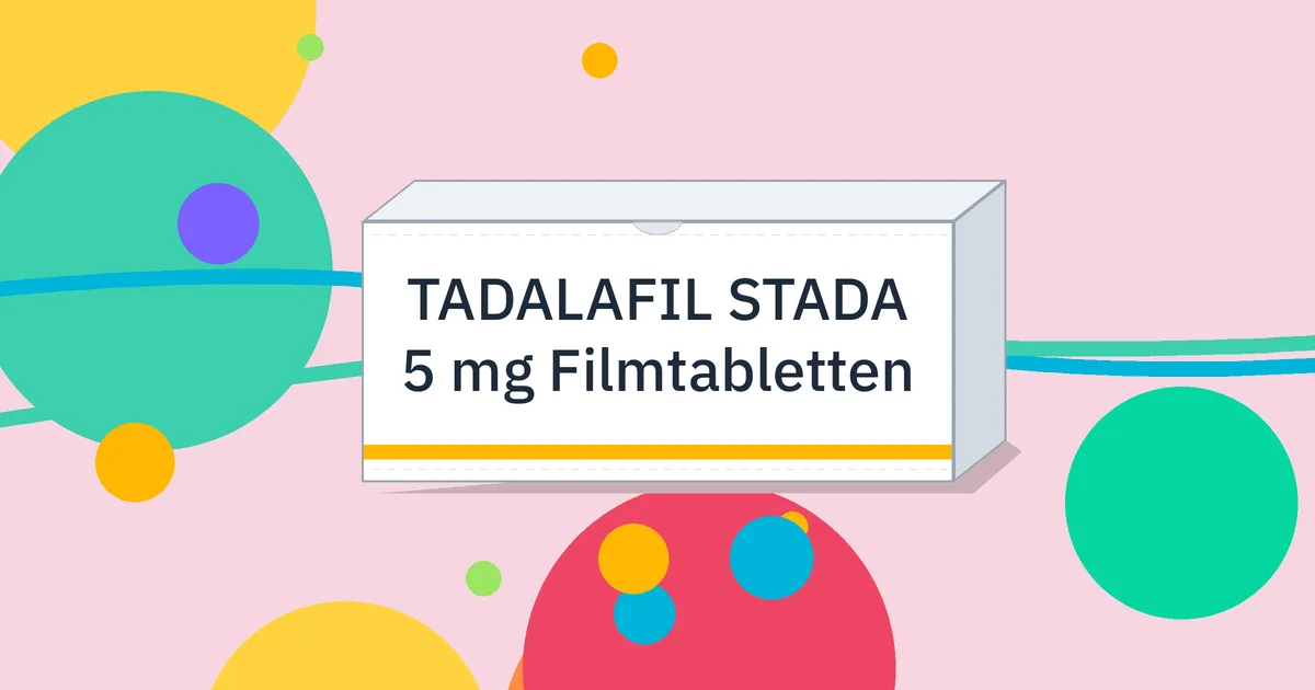 Symbolbild: Packung mit der Aufschrift TADALAFIL STADA 5 mg Filmtabletten (PZN 13919035) – Verfügbarkeit und Bezug in Apotheken in Frankfurt am Main