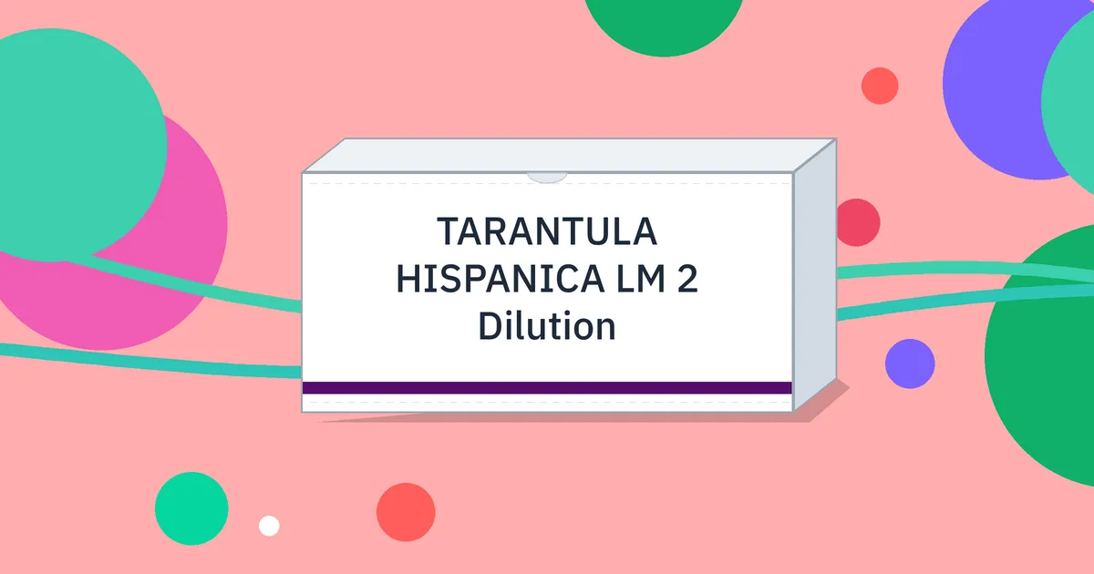 Symbolbild: Packung mit der Aufschrift TARANTULA HISPANICA LM 2 Dilution (PZN 13213832) – Verfügbarkeit und Bezug in Apotheken in Frankfurt am Main