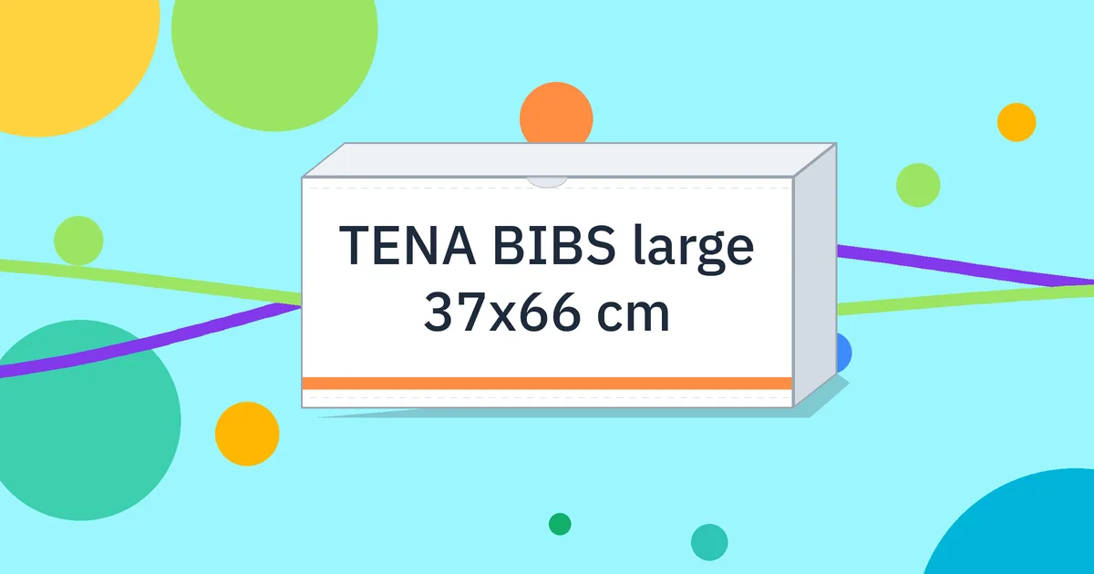 Symbolbild: Packung mit der Aufschrift TENA BIBS large 37x66 cm (PZN 17614485) – Verfügbarkeit und Bezug in Apotheken in Frankfurt am Main