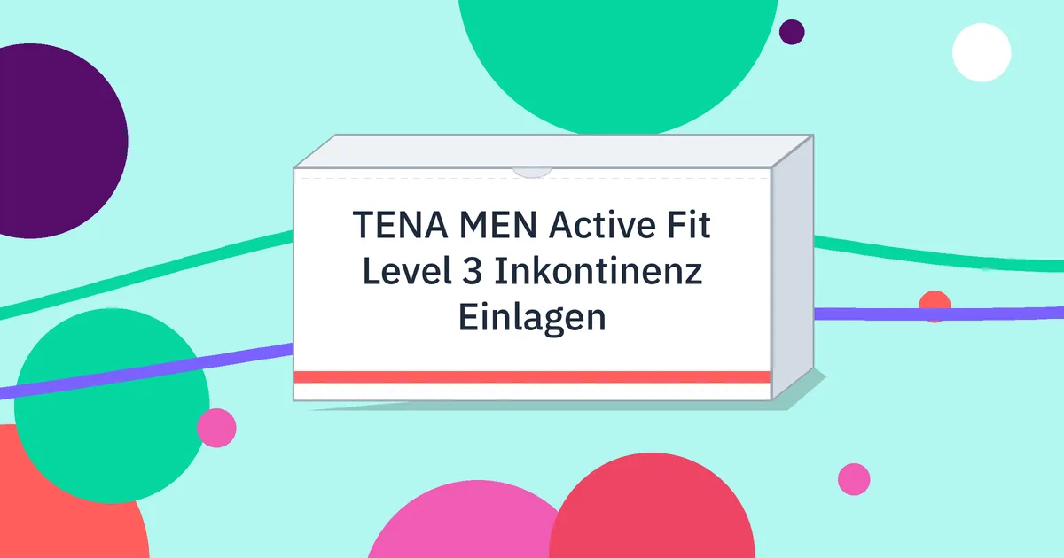 Symbolbild: Packung mit der Aufschrift TENA MEN Active Fit Level 3 Inkontinenz Einlagen (PZN 18449456) – Verfügbarkeit und Bezug in Apotheken in Frankfurt am Main