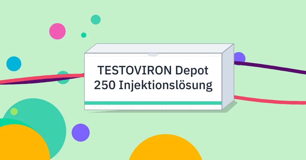 Symbolbild: Packung mit der Aufschrift TESTOVIRON Depot 250 Injektionslösung (PZN 06962674) – Verfügbarkeit und Bezug in Apotheken in Frankfurt am Main