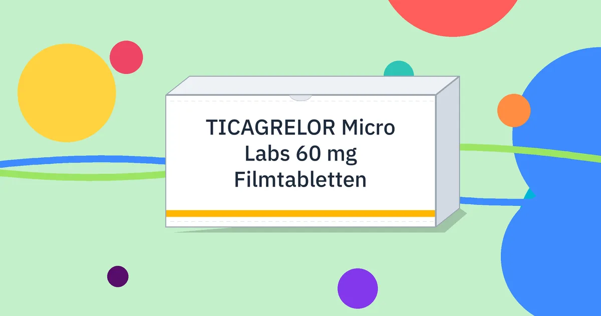 Symbolbild: Packung mit der Aufschrift TICAGRELOR Micro Labs 60 mg Filmtabletten (PZN 18706545) – Verfügbarkeit und Bezug in Apotheken in Frankfurt am Main