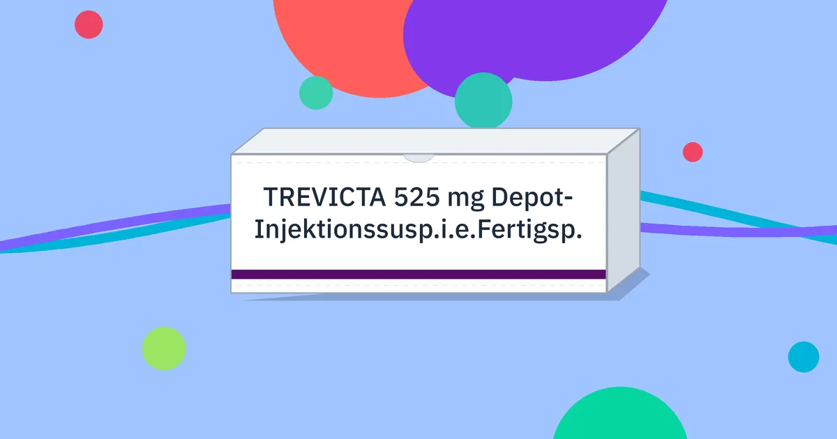 Symbolbild: Packung mit der Aufschrift TREVICTA 525 mg Depot-Injektionssusp.i.e.Fertigsp. (PZN 19871453) – Verfügbarkeit und Bezug in Apotheken in Frankfurt am Main