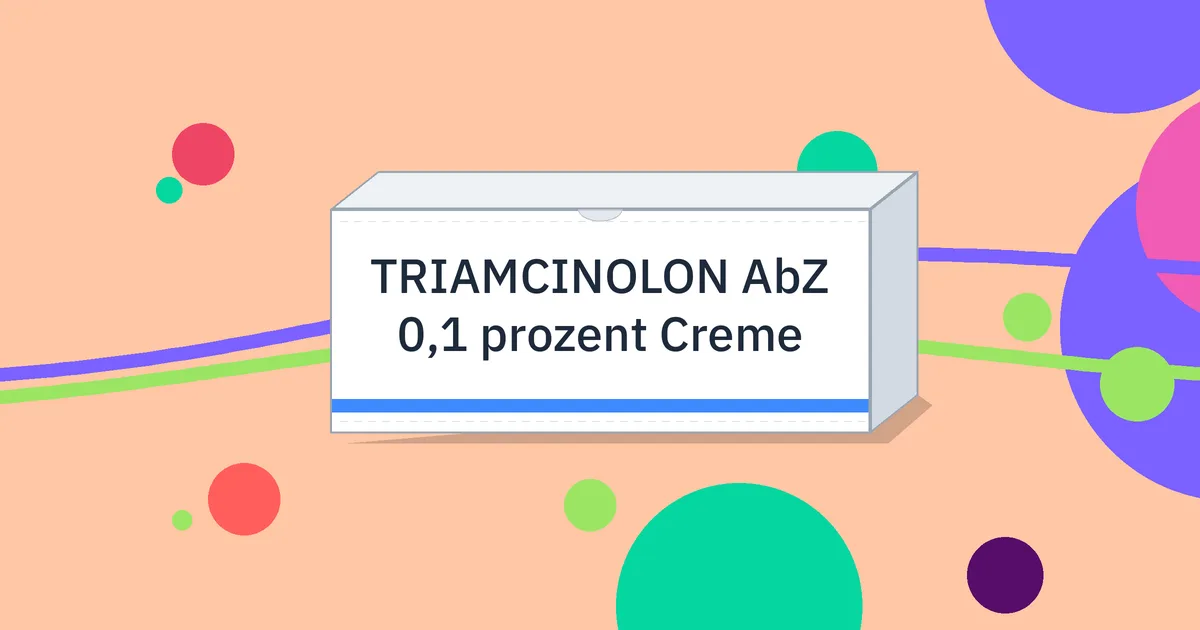 Symbolbild: Packung mit der Aufschrift TRIAMCINOLON AbZ 0,1 prozent Creme (PZN 07321960) – Verfügbarkeit und Bezug in Apotheken in Frankfurt am Main