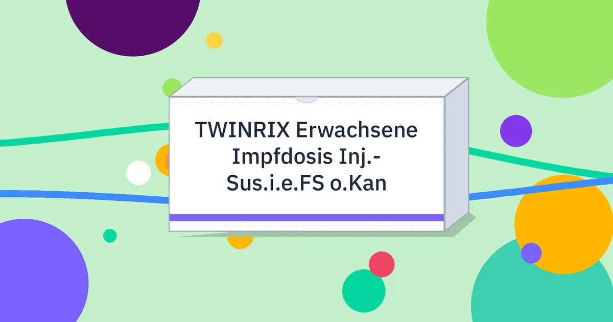 Symbolbild: Packung mit der Aufschrift TWINRIX Erwachsene Impfdosis Inj.-Sus.i.e.FS o.Kan (PZN 20177433) – Verfügbarkeit und Bezug in Apotheken in Frankfurt am Main