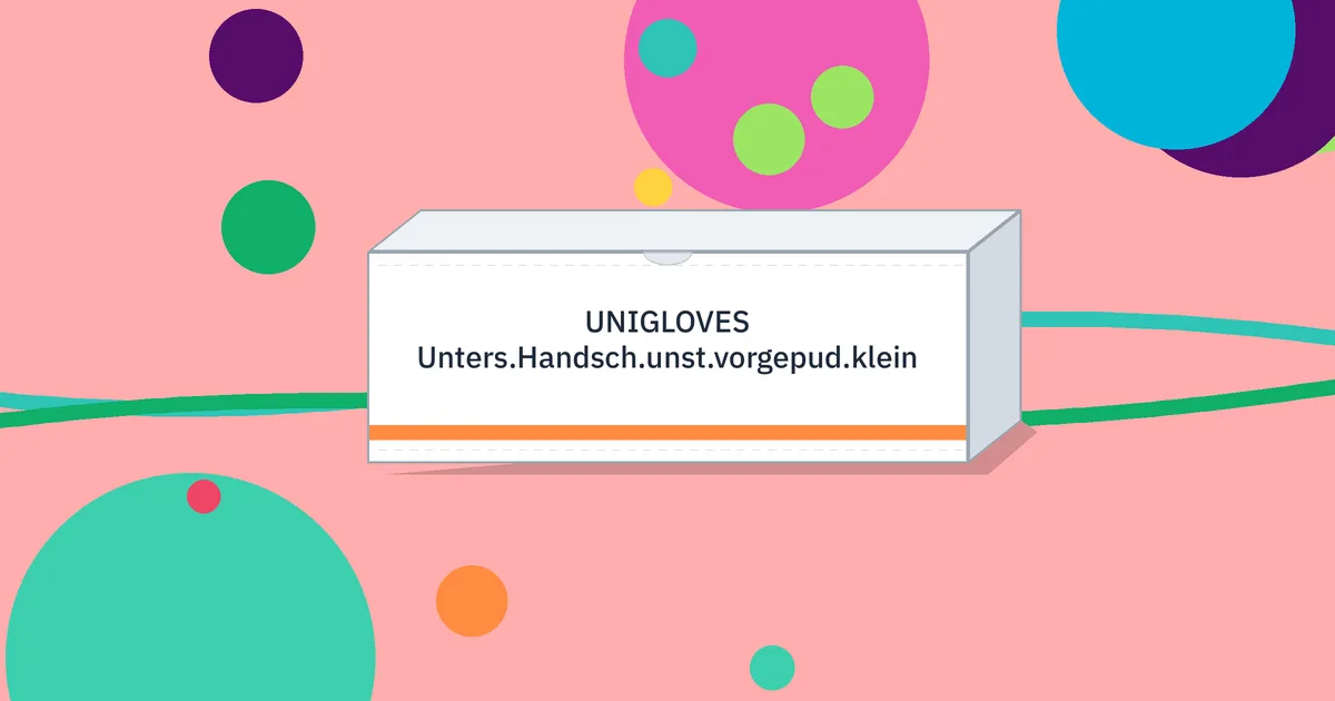 Symbolbild: Packung mit der Aufschrift UNIGLOVES Unters.Handsch.unst.vorgepud.klein (PZN 07515701) – Verfügbarkeit und Bezug in Apotheken in Frankfurt am Main
