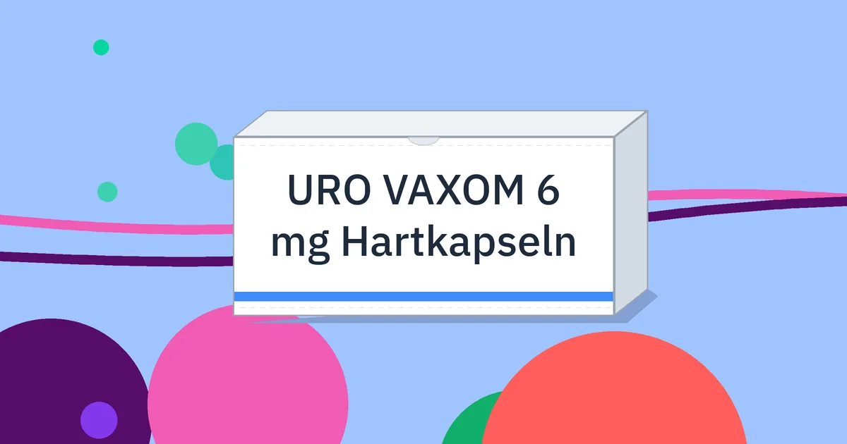 Symbolbild: Packung mit der Aufschrift URO VAXOM 6 mg Hartkapseln (PZN 17265205) – Verfügbarkeit und Bezug in Apotheken in Frankfurt am Main