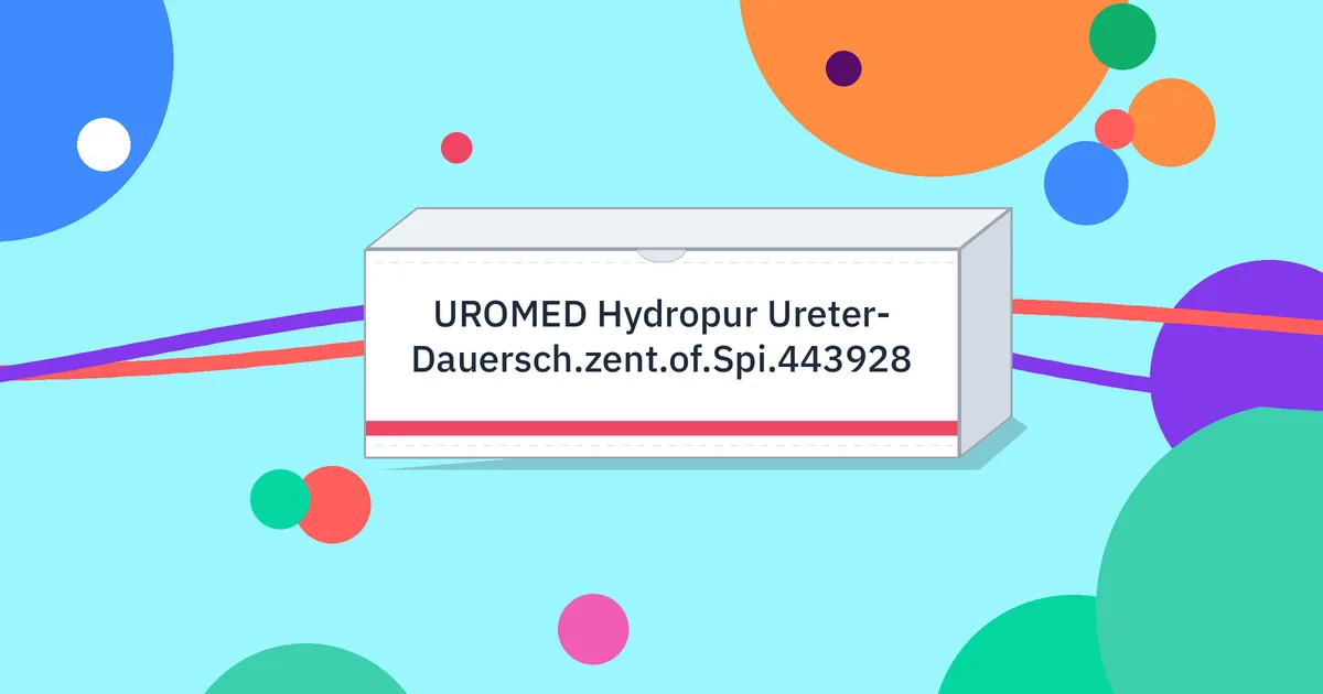 Symbolbild: Packung mit der Aufschrift UROMED Hydropur Ureter-Dauersch.zent.of.Spi.443928 (PZN 11372093) – Verfügbarkeit und Bezug in Apotheken in Frankfurt am Main