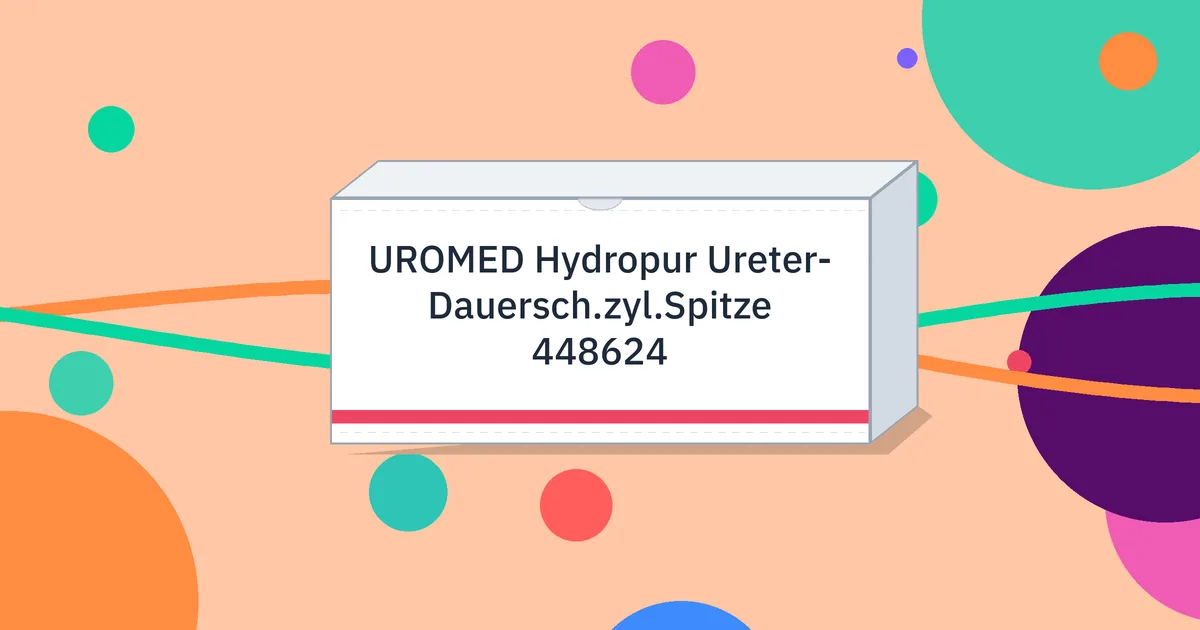 Symbolbild: Packung mit der Aufschrift UROMED Hydropur Ureter-Dauersch.zyl.Spitze 448624 (PZN 11371774) – Verfügbarkeit und Bezug in Apotheken in Frankfurt am Main