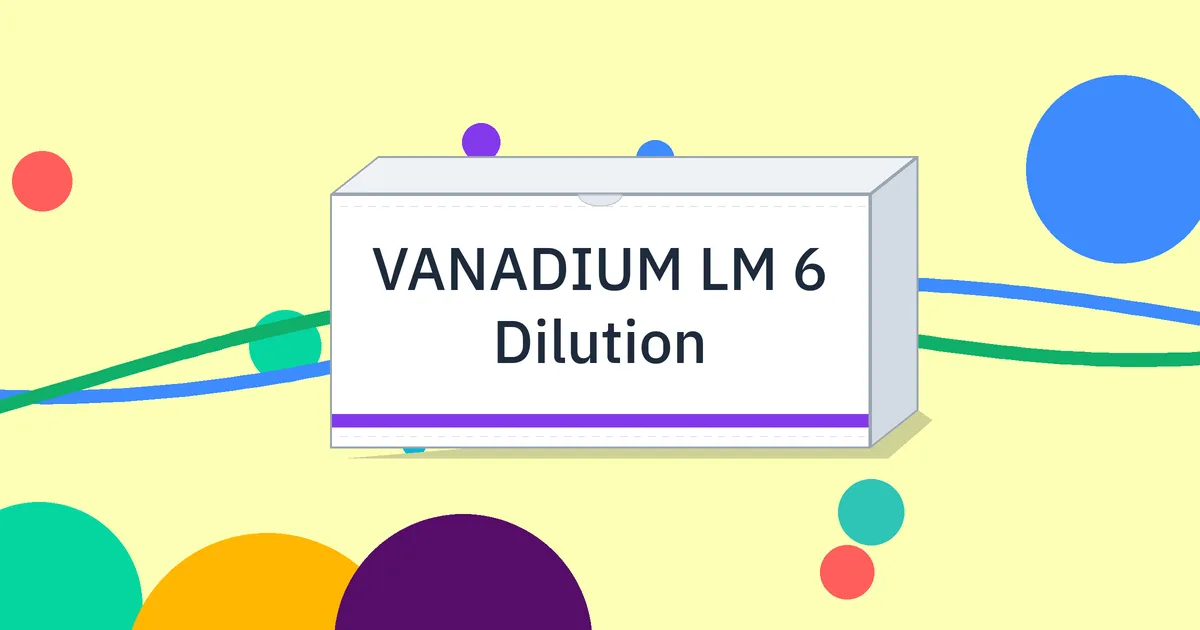 Symbolbild: Packung mit der Aufschrift VANADIUM LM 6 Dilution (PZN 13262380) – Verfügbarkeit und Bezug in Apotheken in Frankfurt am Main