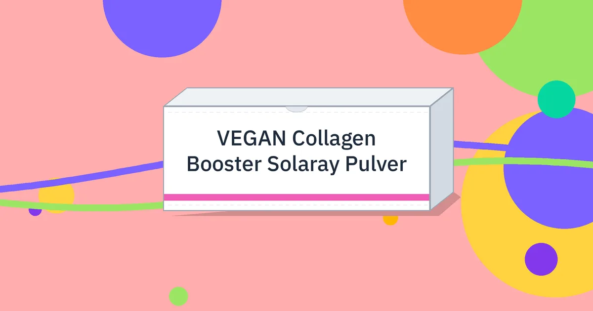 Symbolbild: Packung mit der Aufschrift VEGAN Collagen Booster Solaray Pulver (PZN 20384793) – Verfügbarkeit und Bezug in Apotheken in Frankfurt am Main