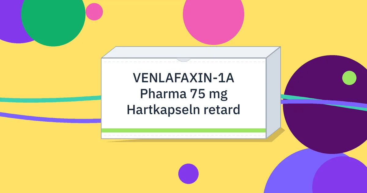 Symbolbild: Packung mit der Aufschrift VENLAFAXIN-1A Pharma 75 mg Hartkapseln retard (PZN 15423953) – Verfügbarkeit und Bezug in Apotheken in Frankfurt am Main