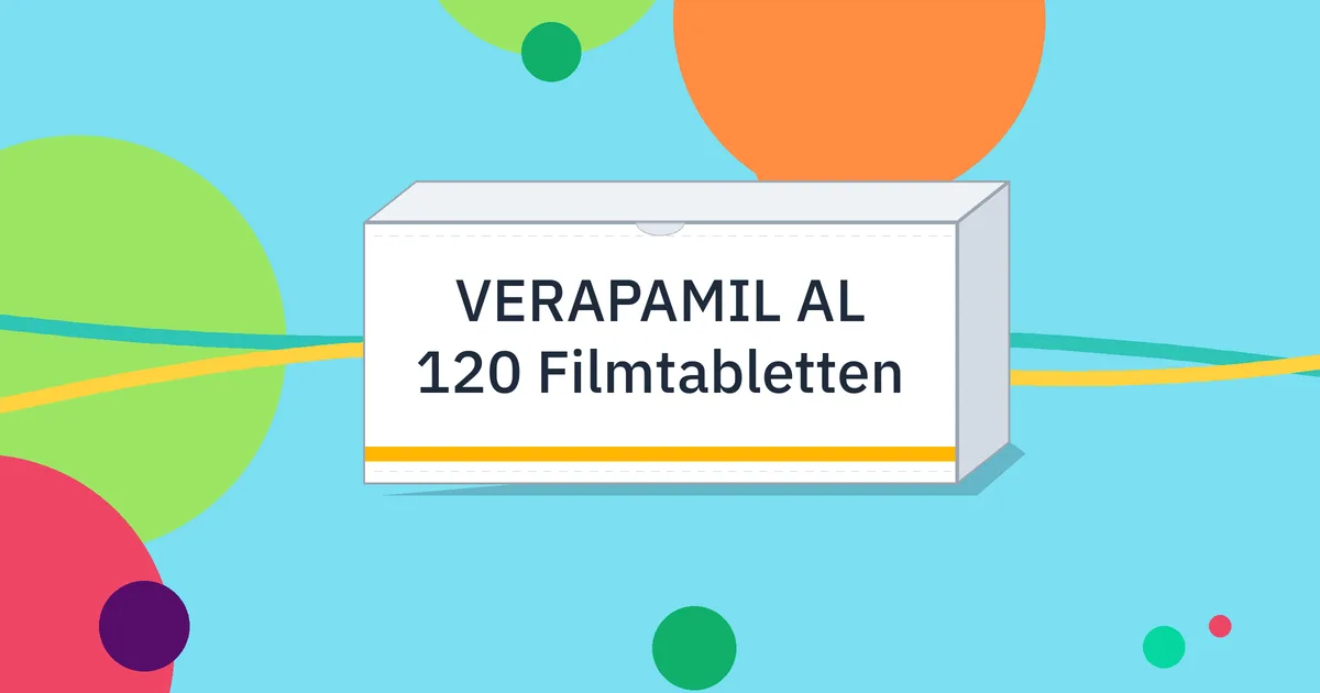 Symbolbild: Packung mit der Aufschrift VERAPAMIL AL 120 Filmtabletten (PZN 08913421) – Verfügbarkeit und Bezug in Apotheken in Frankfurt am Main