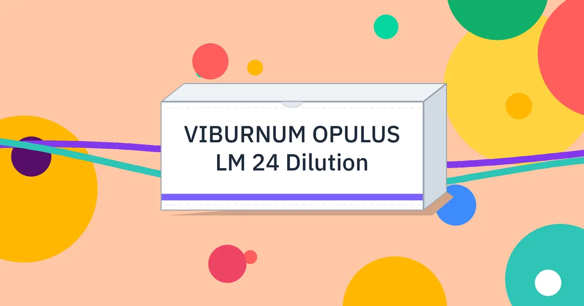Symbolbild: Packung mit der Aufschrift VIBURNUM OPULUS LM 24 Dilution (PZN 13271172) – Verfügbarkeit und Bezug in Apotheken in Frankfurt am Main